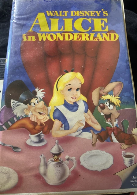 RARE BLACK DIAMOND White Label DISNEY CLASSIC VHS ALICE IN WONDERLAND ...
