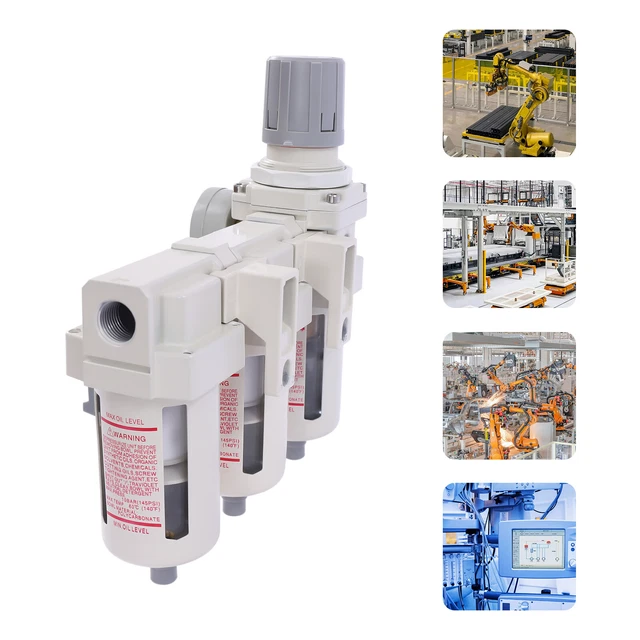 REGULADOR DE PRESIÓN de aire 1/2" NPT filtro secador de aire separador trampa de agua comprimida ...