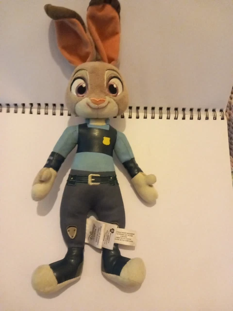 DISNEY STORE ZOOTOPIA Rabbit Officer Judy Hopps Soft Toy Plush Bunny 15 ...
