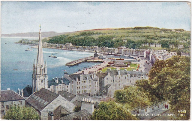 ARTIST DRAWN, VIEW From Chapel Hill, ROTHESAY, Isle Of Bute - Brian ...