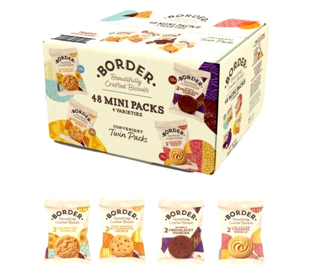 BORDER BISCUITS LUXURY Mini Packs, 4 Varieties - 48 Pack (2 Biscuits ...