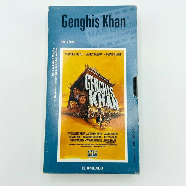 GENGHIS KHAN VHS Video Movie Tape Spanish Edition Vintage Stepehn Boyd ...