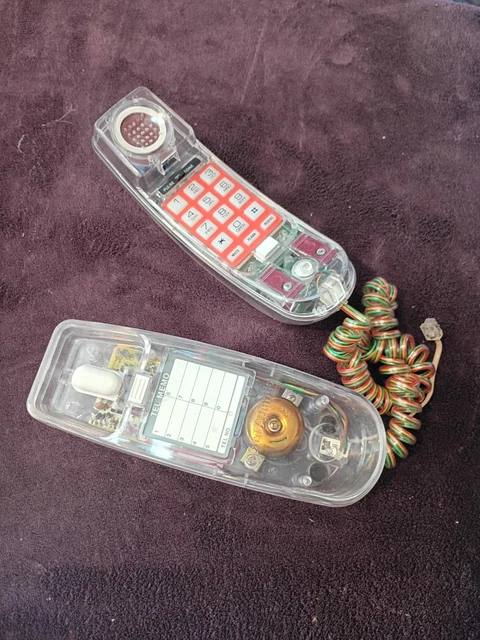 VINTAGE 1990'S NEON Brights Phone Clear Transparent Bell Atlantic ...