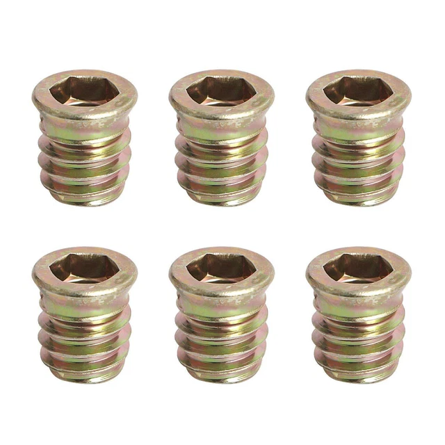 THREADED INSERTS NUT Threaded Fastener Connector Hex Drive Threaded for ...