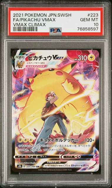 POKEMON 2021 PIKACHU VMAX CSR 223/184 VMAX Climax s8b PSA 10 - Gem Mint EUR 60,01 - PicClick FR