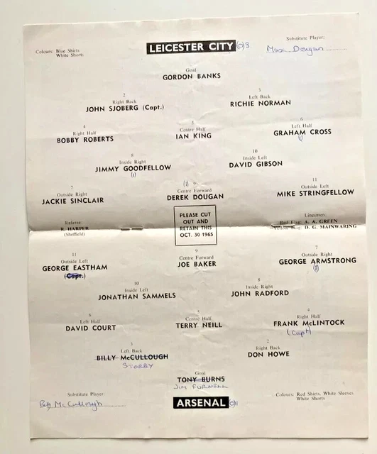 LEICESTER CITY V Arsenal 1965-66 Division 1 Football Programme £1.87 ...