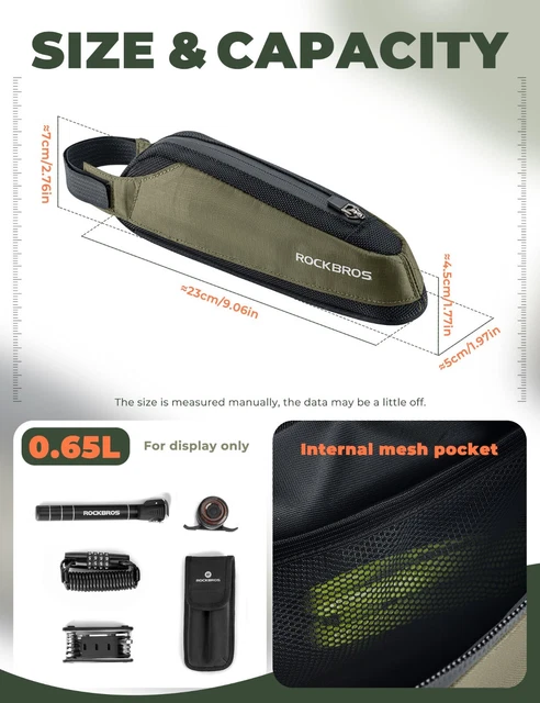 ROCKBROS RAHMENTASCHE OBER-ROHRTASCHE Unterrohrtasche Fahrradtasche ...