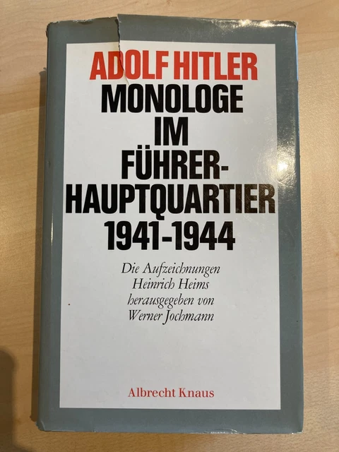 ADOLF HITLER MONOLOGE Im Führerhauptquartier 1941 - 1944 Heinrich Heim EUR 15,00 - PicClick DE