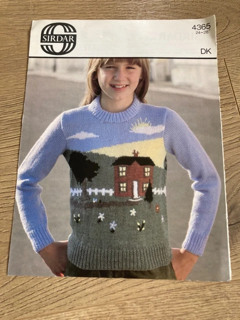 KNITTING PATTERN KIDS Sirdar Country House Sweater design 4365 DK ...