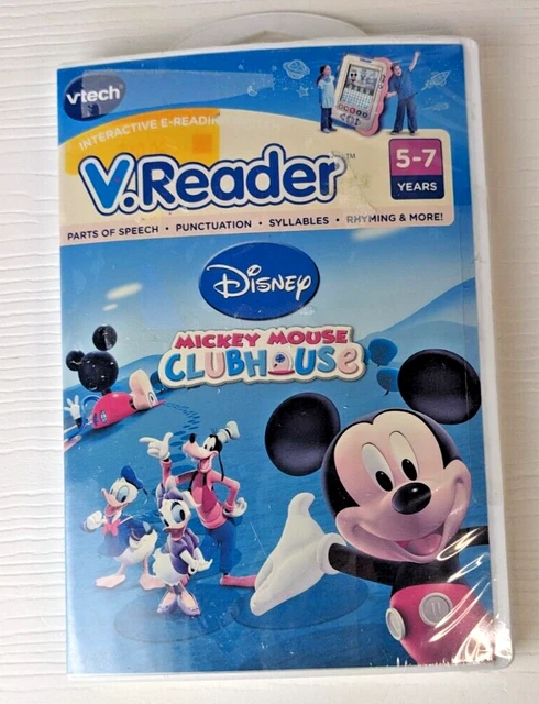 DISNEY'S MICKEY MOUSE Clubhouse Vtech V.Reader Animated E Book. Age 5-7 ...