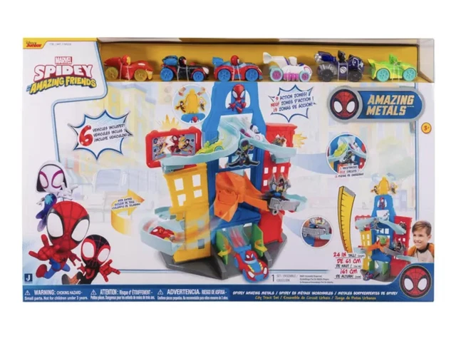 SPIDEY AND HIS Amazing Friends Amazing Metals City Race Track Set inc 6 ...