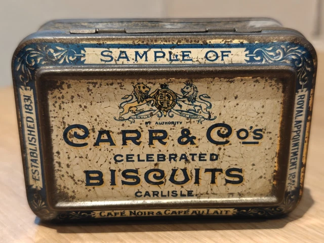 VINTAGE CARR & Co's Celebrated Biscuits Sample Tin £19.89 - PicClick UK