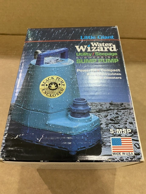 *LITTLE GIANT WATER Wizard Submersible Sump Utility Pump 505000 5-MSP ...