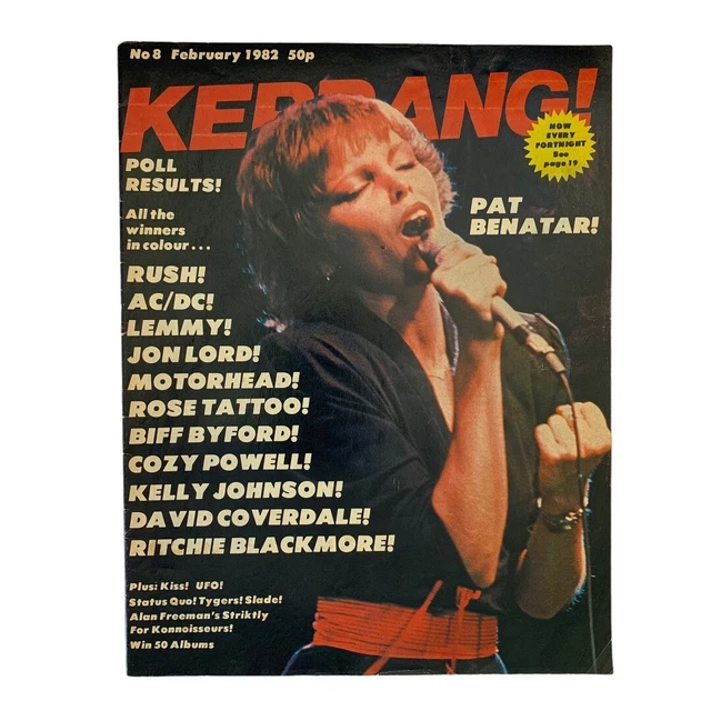 KERRANG MAGAZINE ISSUE #8 Pat Benatar AC/DC Motorhead Rush £14.99 ...