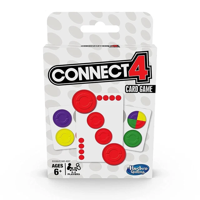 JEU DE CARTES Hasbro Gaming Connect 4 pour 6 ans et plus Jeu 4 en une ...