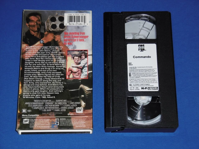 COMMANDO VHS VIDEO cassette 1985 UNCUT Arnold Schwarzenegger Phantom ...
