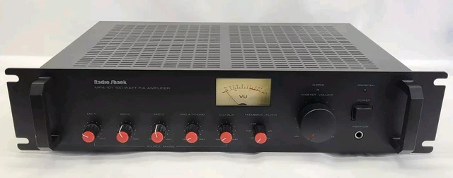 RADIO SHACK MPA-101 100 Watt Amplifier Rack Mount Mixer Vintage PA ...
