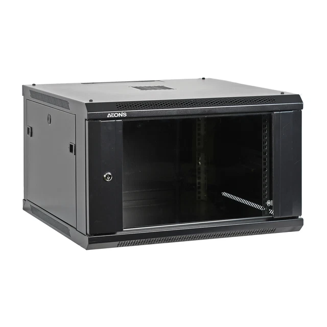 6U 9U 12U Wall Mount Network Server Data Cabinet Enclosure Racks Glass ...