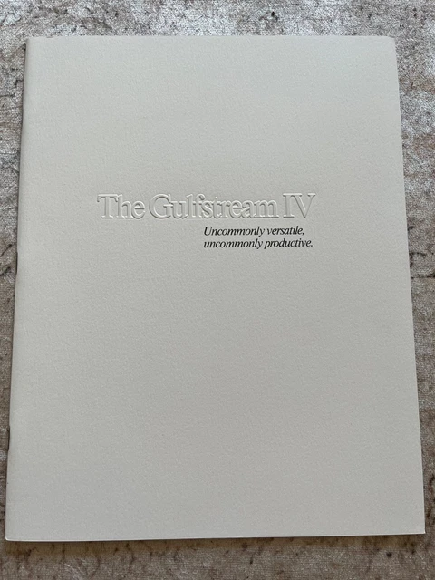 GULFSTREAM IV BUSINESS jet aircraft brochure / booklet, Savannah, RR ...