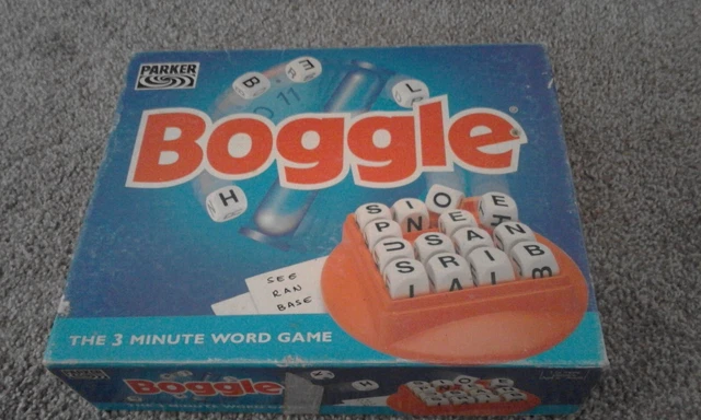 BOGGLE FAMILY WORD Game By Parker Vintage 1980's Complete Retro Board ...