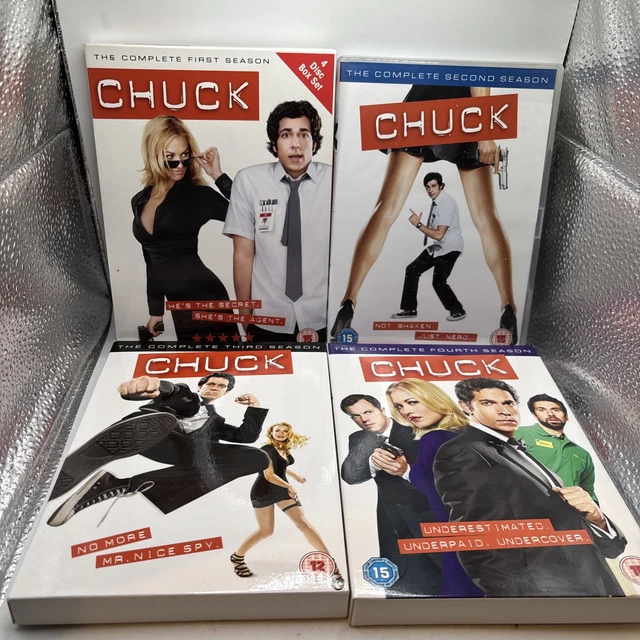 CHUCK - COMPLETE Season 1-4 2011 DVD Top-quality Free UK shipping £12. ...