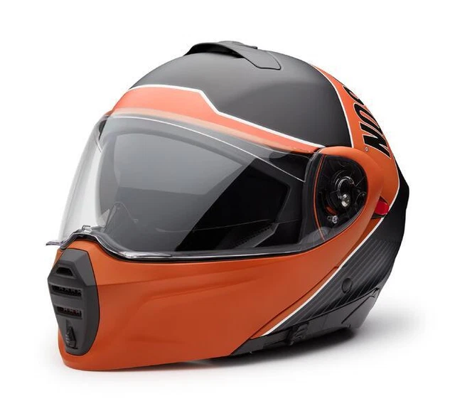 HARLEY-DAVIDSON HELM H-D EVO X17 Modular, Schwarz/Orange, Gr. S-3XL EUR ...