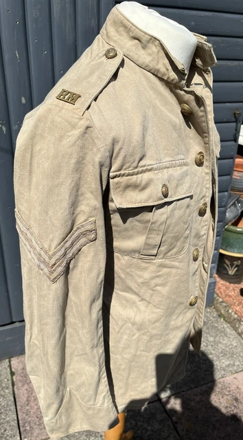 WW2 BRITISH ROYAL Marines RM Khaki Drill Battle Dress Jacket KD 1937 ...