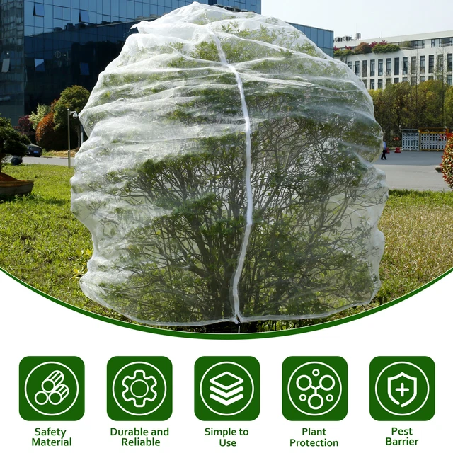 10 X 10 Ft Fruit Tree Netting with Zipper and Drawstring Large Garden Mesh༄Cover $29.29 ...