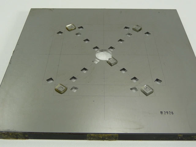 USAF OPTICAL COMPARATOR Calibration Reticle Pattern Cross TARGET Glass ...