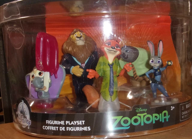 DISNEY ZOOTOPIA 5 Figurine Playset w/ Playmat -Judy Jerry Nick Mayor ...