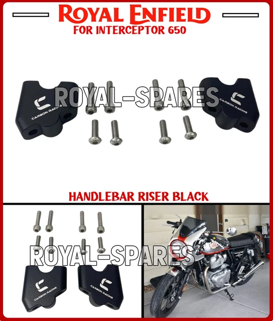 ROYAL ENFIELD &HANDLEBAR RISER BLACK" For Interceptor 650 - Express ...