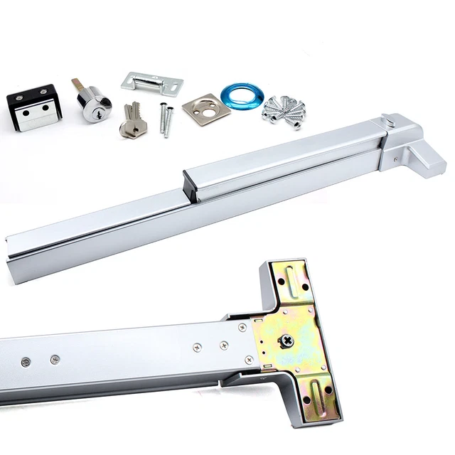 COMMERCIAL DOOR PUSH Bar Panic Exit Device Lock Fire Emergency Lock ...