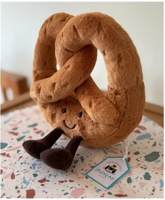 JELLYCAT AMUSEABLES Pretzel Plush Soft DOLL Tags & dust Bag 1PCS NEW £ ...