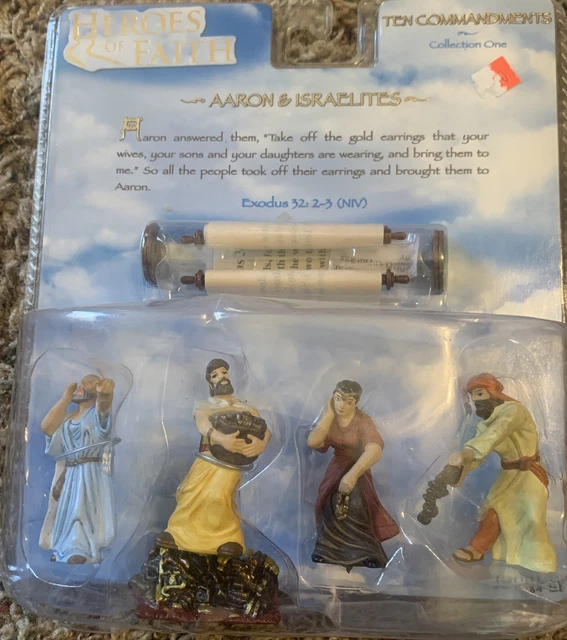 HEROES OF FAITH The Ten Commandments - Aaron & Israelites Figures NEW ...