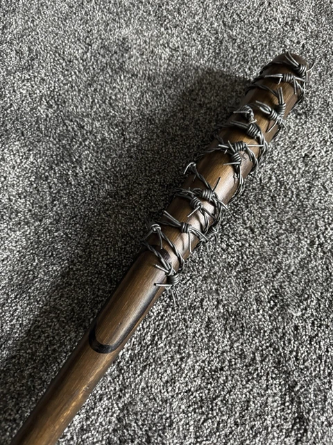 LUCILLE REPLICA BAT,THE Walking Dead negan (Leather cord real wood bat ...