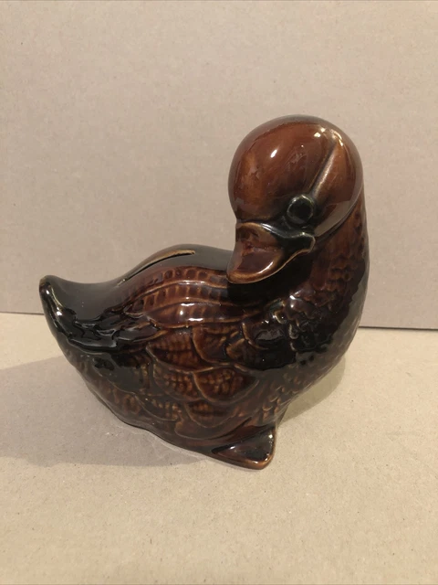 VINTAGE ARTHUR WOOD pottery Brown Duck Money Box, Piggy Bank £20.00 ...