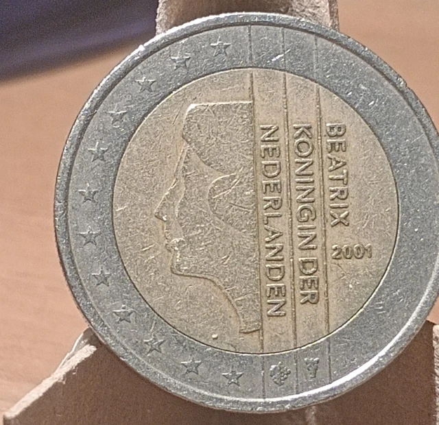 RARISSIMA MONETA 2 Euro BEATRIX KONINGIN DER NEDERLANDEN 2001 EUR 285 ...