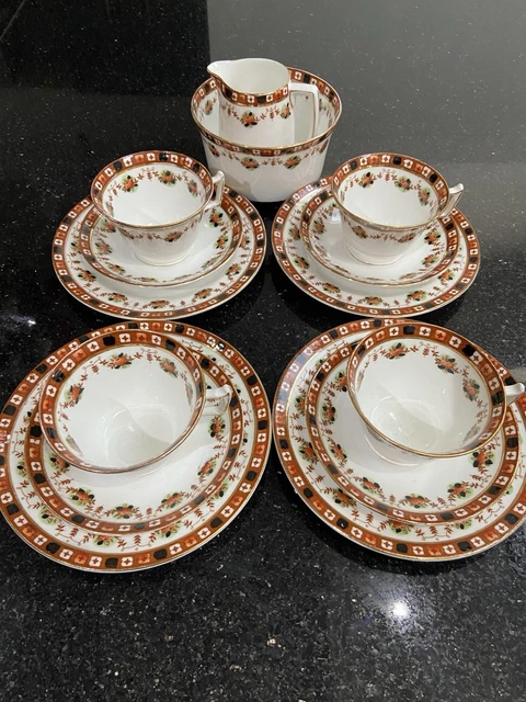 ANTIQUE MELBA CHINA Tea Set, In Amari Style. 14 Pieces In Fine Bone ...