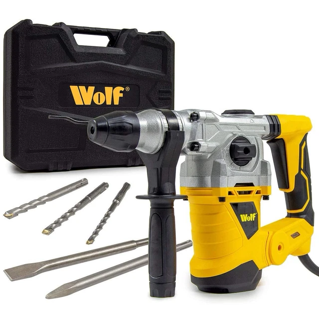 WOLF 1500W ROTARY SDS Drill Heavy Duty Impact Hammer Drill 240v £46.48 ...