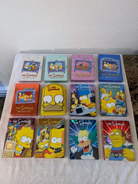 THE SIMPSONS SEASONS 1 through 12 Complete Collectors DVD Box Set Lot ...
