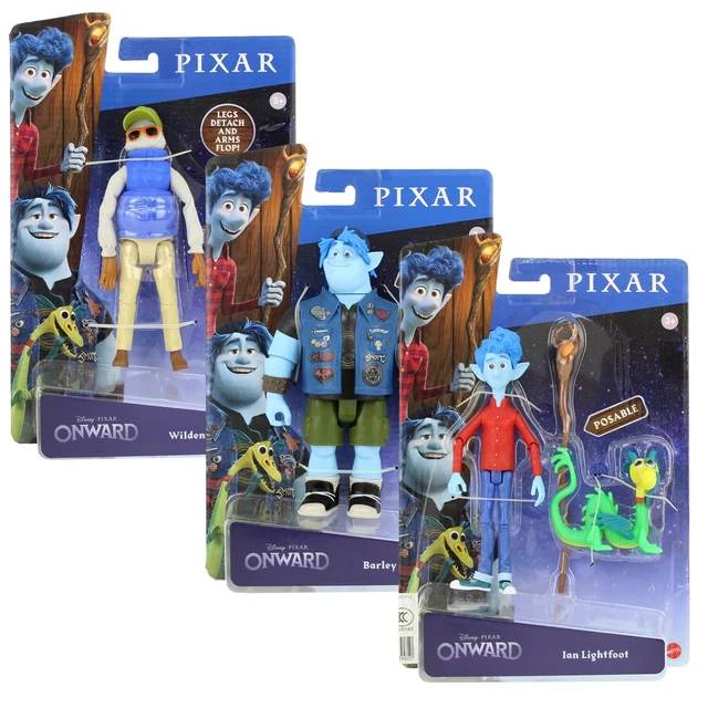 DISNEY PIXAR MOVIE Onward Collectors Posable Figures Barley Wilden Ian ...