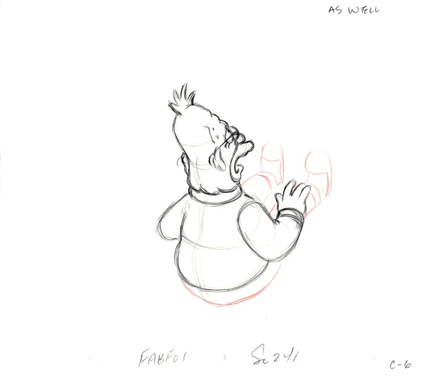 Simpsons Grandpa Original Animation Production Cel Drawing Fox 2003 097 £5155 Picclick Uk