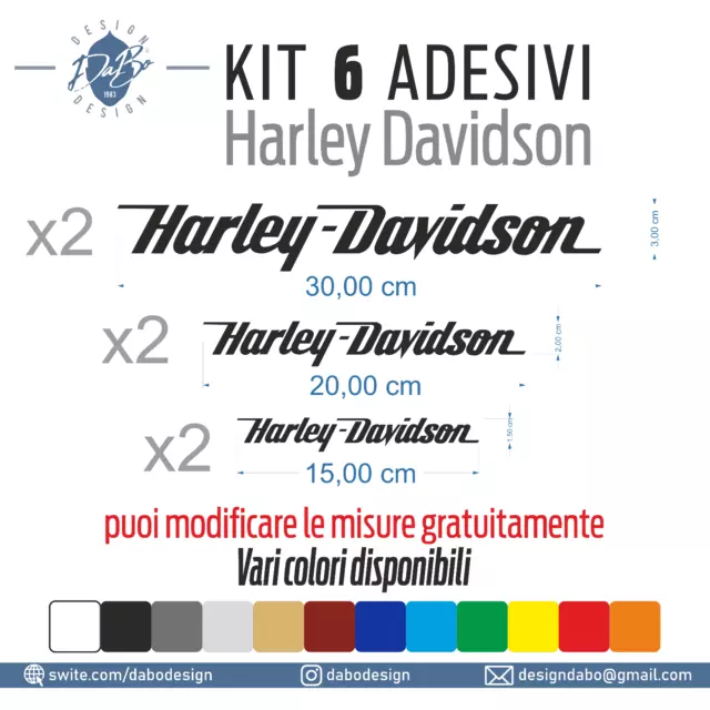 ADESIVI HARLEY DAVIDSON new stemma logo moto sticker adesivo vinile ...