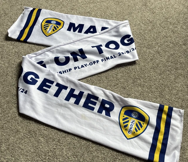LEEDS UNITED PLAY Off Final 2024 Issued Scarf £5.00 - PicClick UK