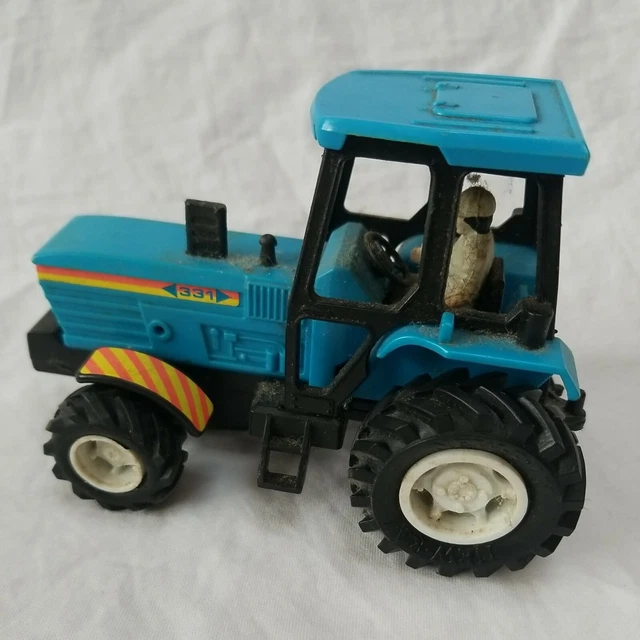 NEW RAY TOYS Blue Farm Tractor Toy and driver 331 Rare £35.00 - PicClick UK