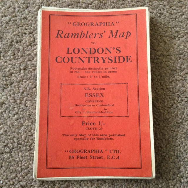 GEOGRAPHIA RAMBLER’S MAP To London’s Countryside NE Essex Camping ...