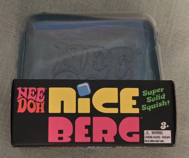 NEEDOH NICE BERG Blue XL Giant Nee Doh Niceberg Solid Squish Cube ...