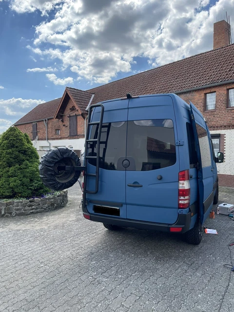 MERCEDES SPRINTER W906 VW Crafter Heckleiter Reserveradhalter Leiter ...