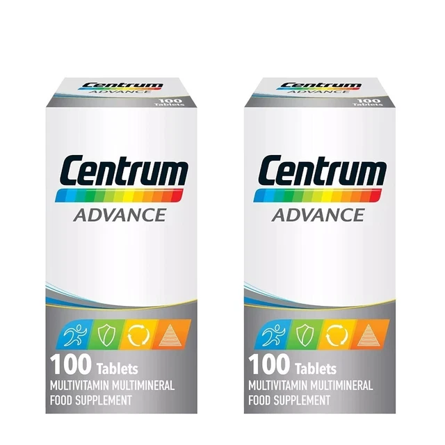 CENTRUM ADVANCE MULTIVITAMIN/MULTIMINERAL 100 Tablets Multi Vitamins ...