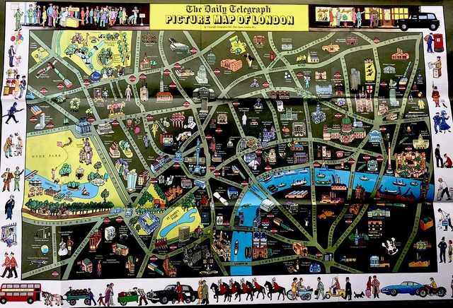THE DAILY TELEGRAPH Picture Map Of London By GEOGRAPHIA $200.00 ...